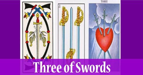 Three of Swords | Tarot 】» Combinations and their Meaning